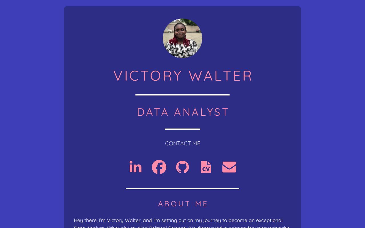 Victory Walter I Data Analyst